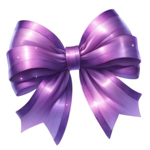 Watercolor Purple Coquette Bow Clipart, Preppy Girly Aesthetic for Soft ...
