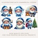 Blue Santa Claus Clipart Images, Christmas Watercolor Set, Digital ...