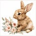 12 Watercolor Bunny Clipart, Instant Download, Digital Spring Clipart ...
