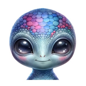 12 Funny Alien Head Clipart, Digital Downloads for Crafting Projects ...