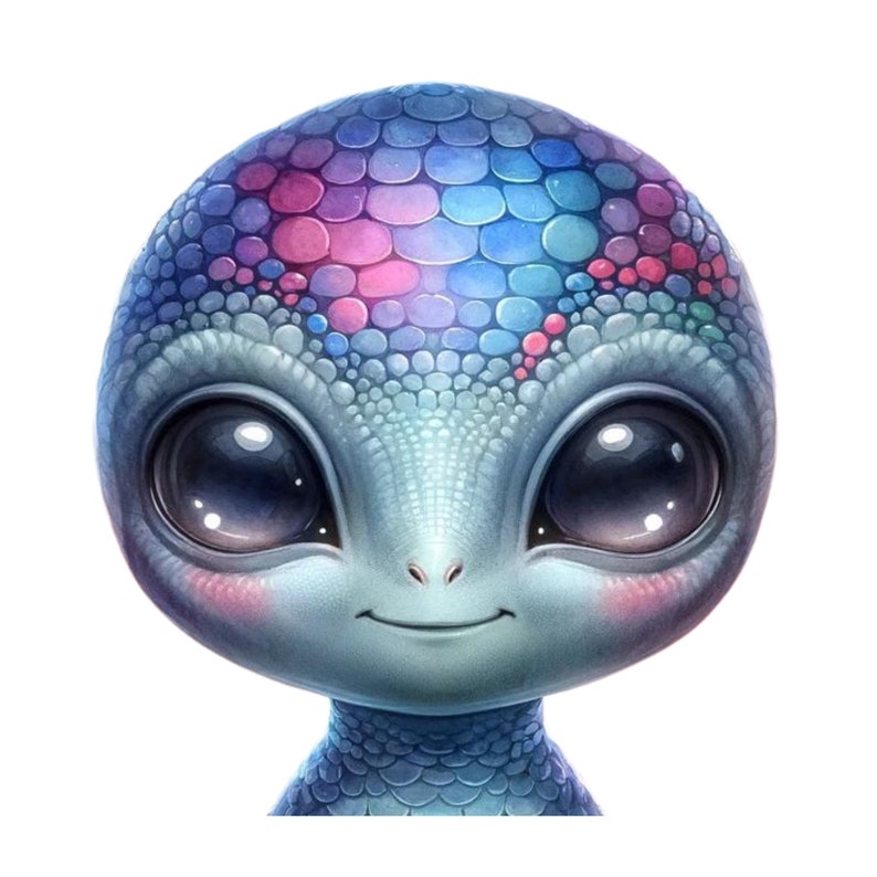 12 Funny Alien Head Clipart, Digital Downloads for Crafting Projects ...