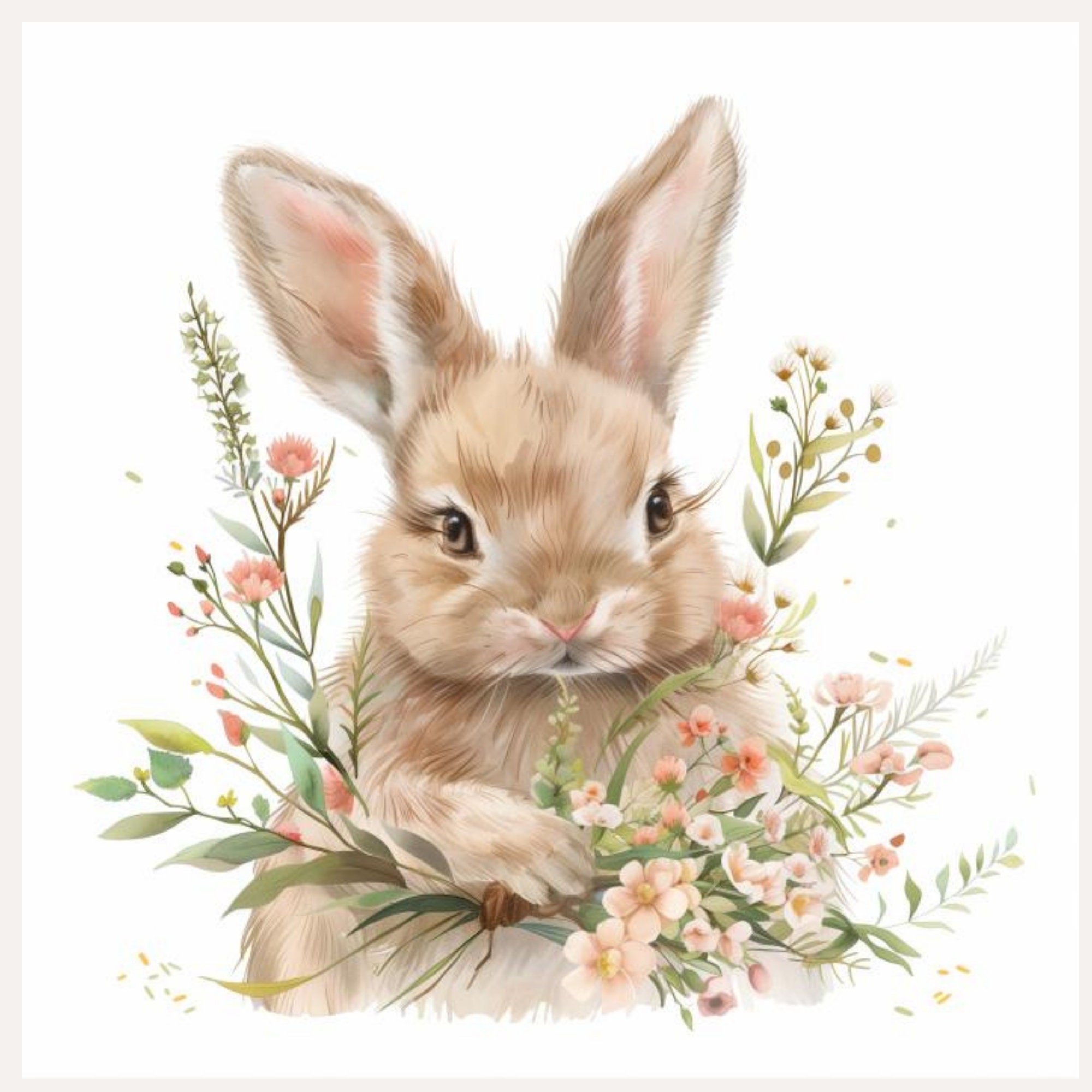 12 Watercolor Bunny Clipart, Instant Download, Digital Spring Clipart ...