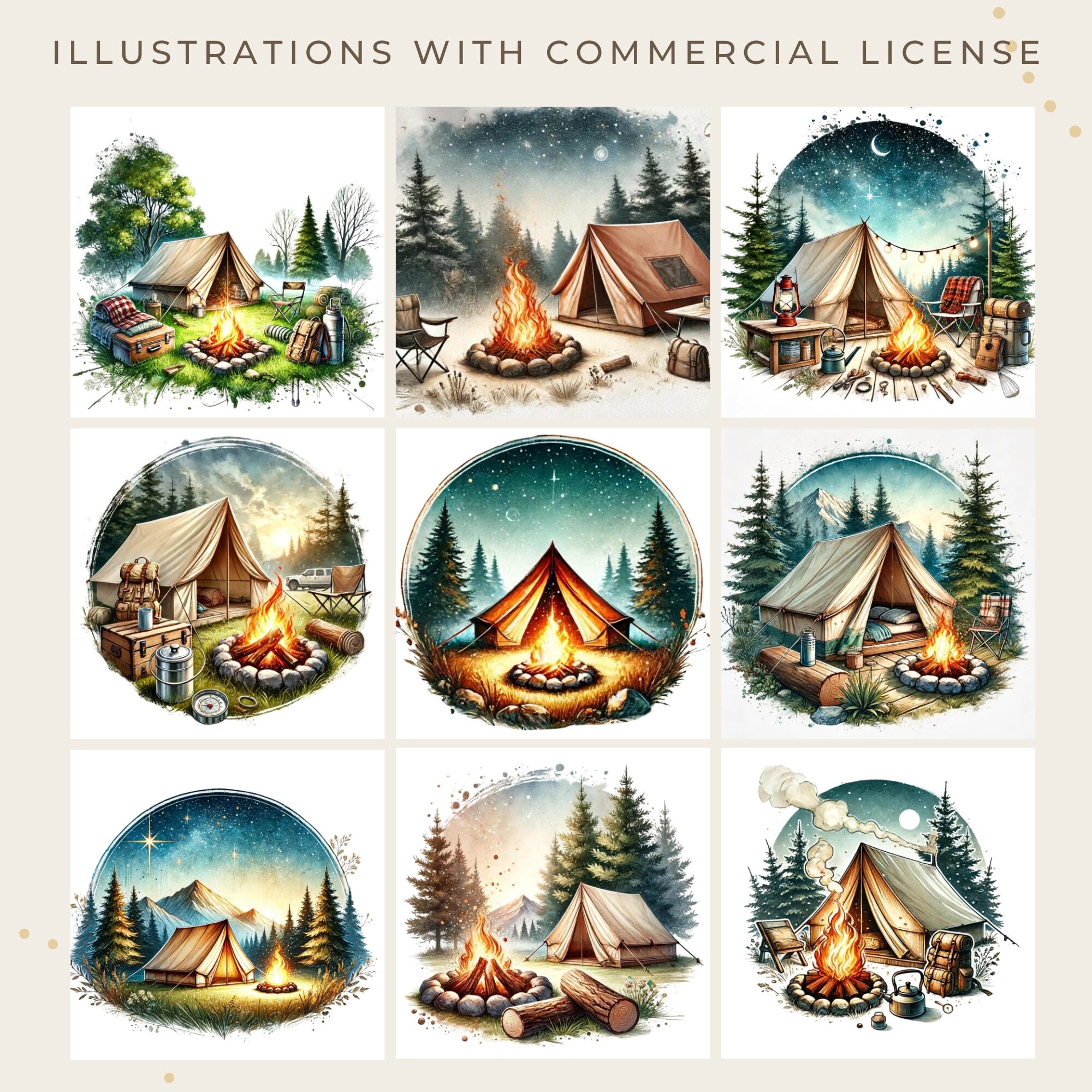 Camping Clipart Collection, Happy Camper Images for Summer Memories ...