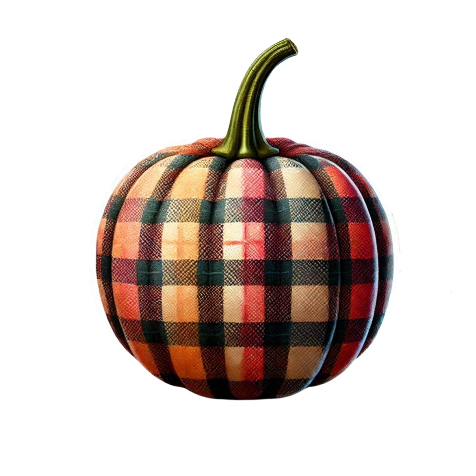 Plaid Pumpkin Clipart, High Resolution Digital Downloads for Fall ...