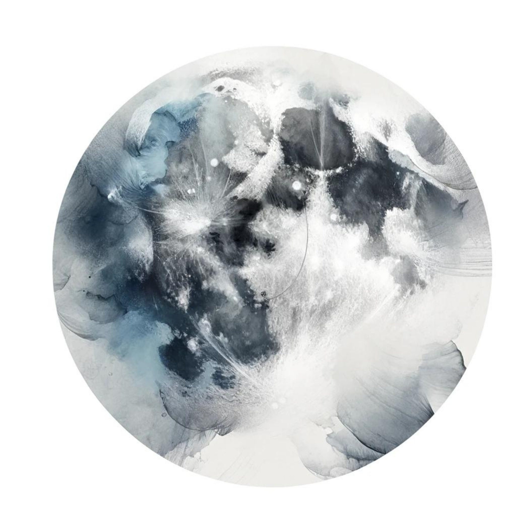 Abstract Moon Shapes Printable Art, Digital Watercolor Clipart for ...