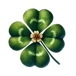 Four Leaf Clover Clipart, Watercolor Shamrock, Irish Clipart for St ...