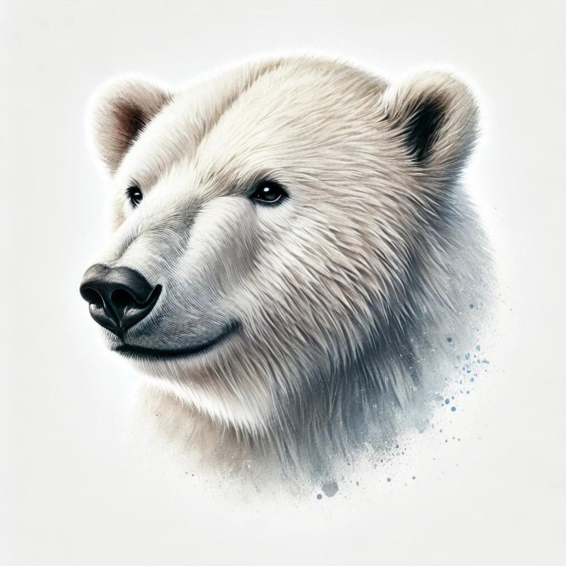 Watercolor Polar Bear Clipart Set, Digital Crafting Images for Nursery ...