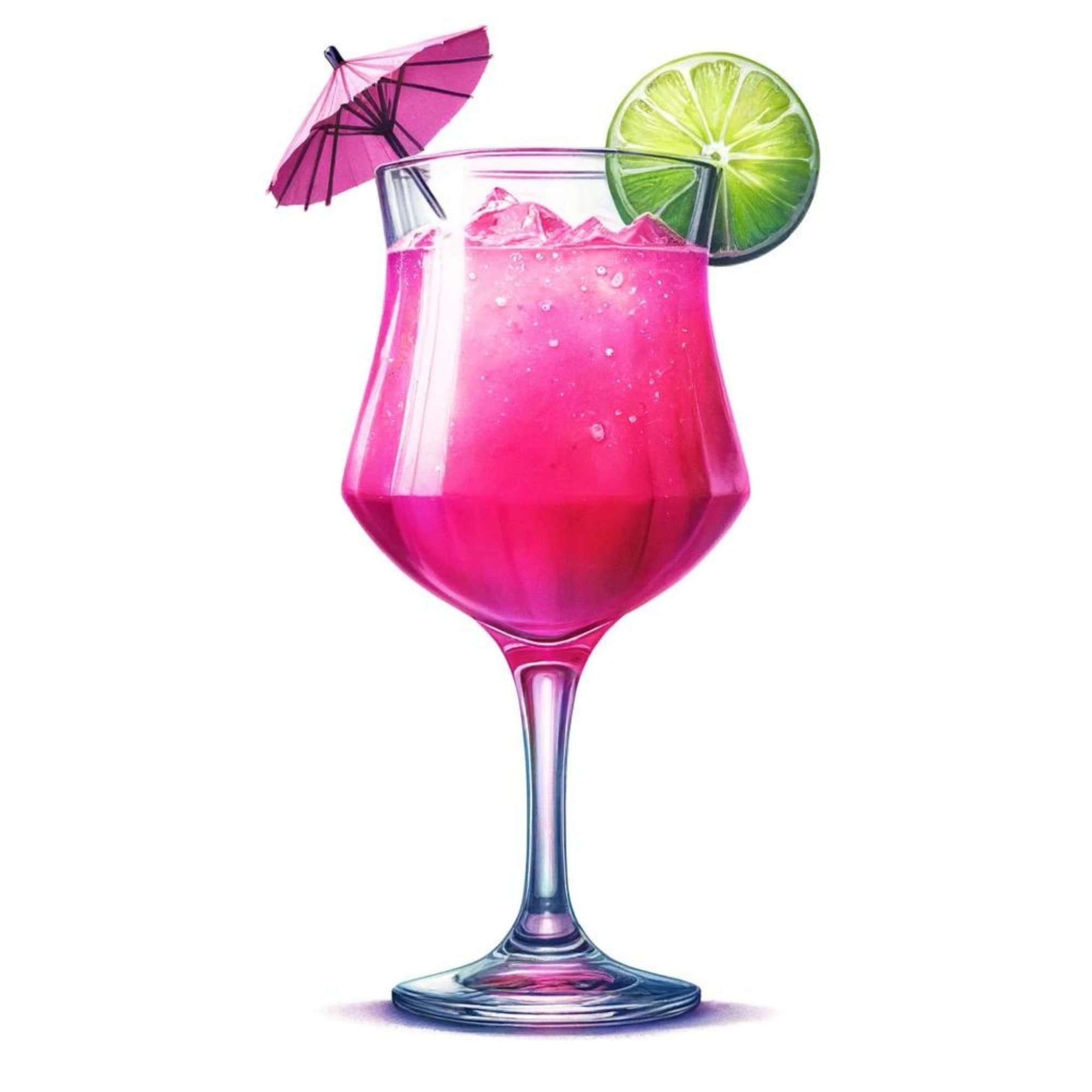 13 Pink Cocktails Alcohol Drinks Clipart Pack for Digital Crafting and ...