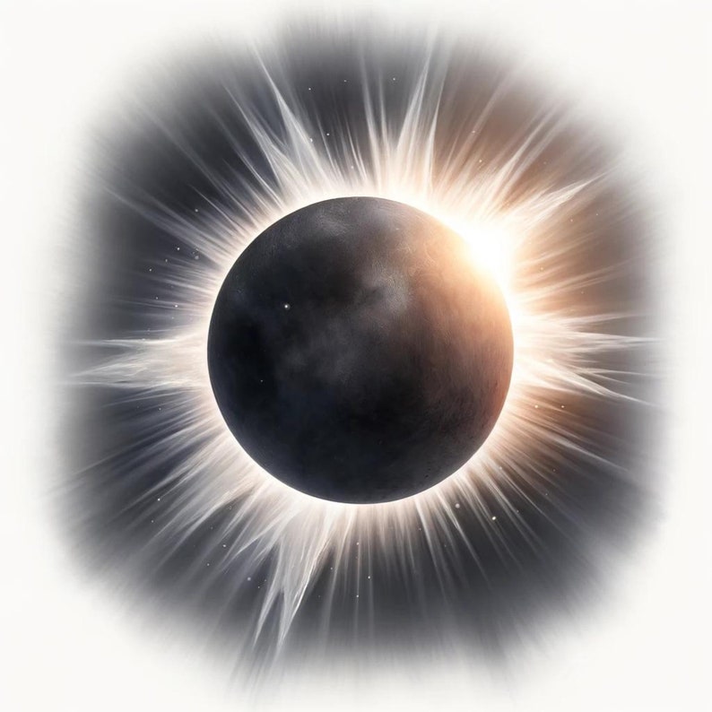 Total Solar Eclipse Clipart, Commercial Use, Paper Crafts, Digital ...