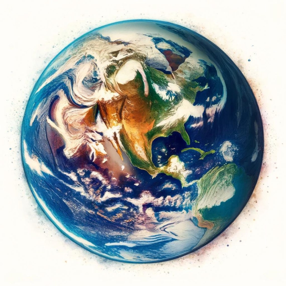 Watercolor Earth Clipart Set, Eco-friendly, Paper Crafts for Digital ...