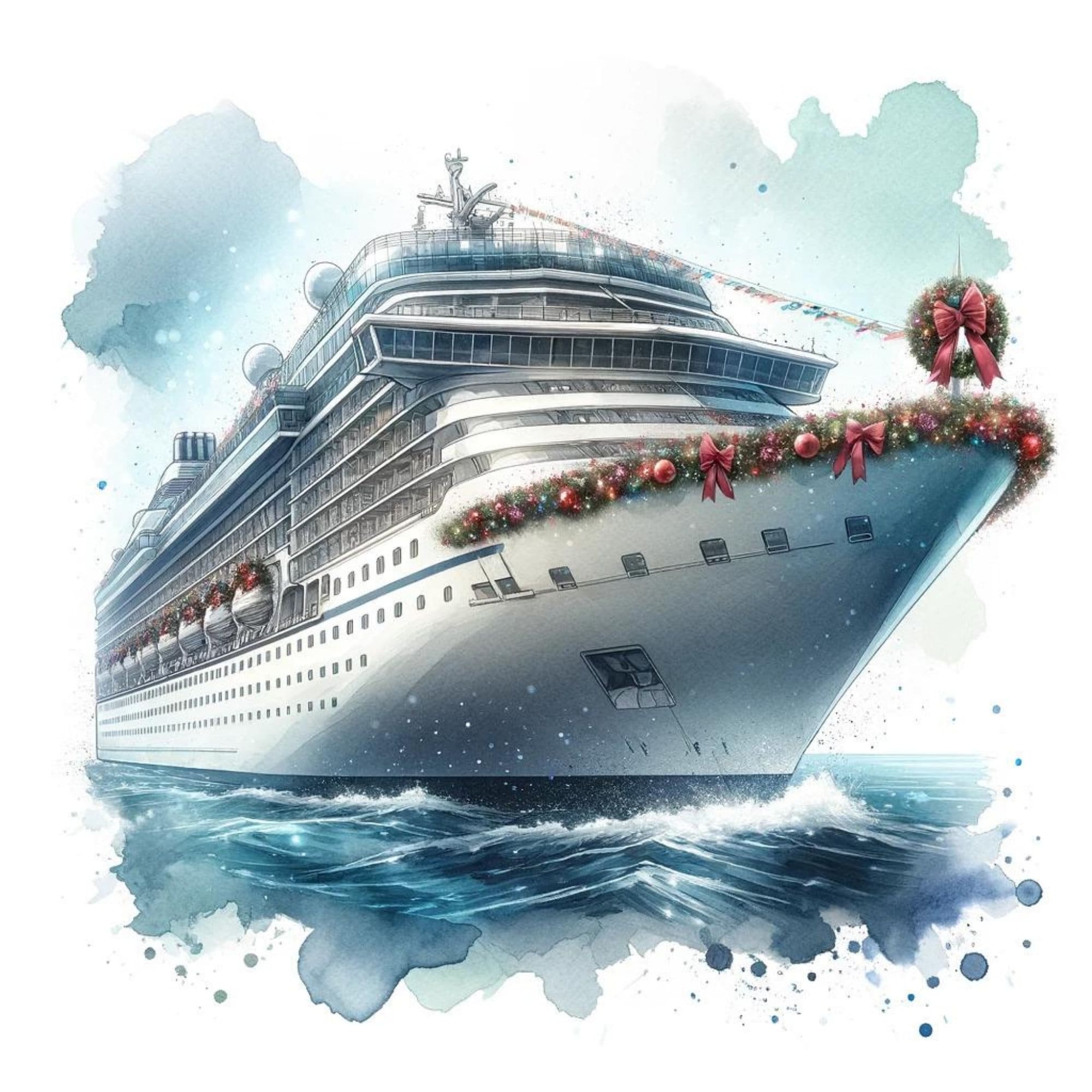 Christmas Cruise Ship Clipart Bundle Instant Download for Creative ...