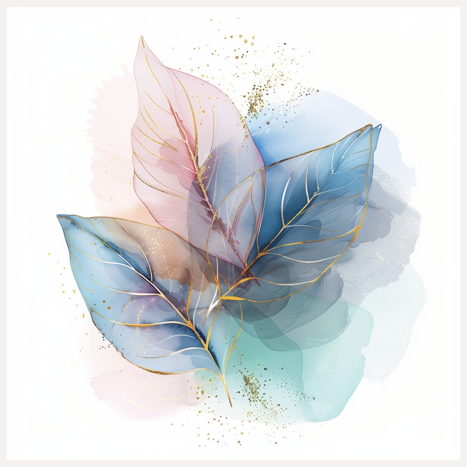 10 Abstract Flowers Digital Design, Floral Clipart for Commercial Use ...