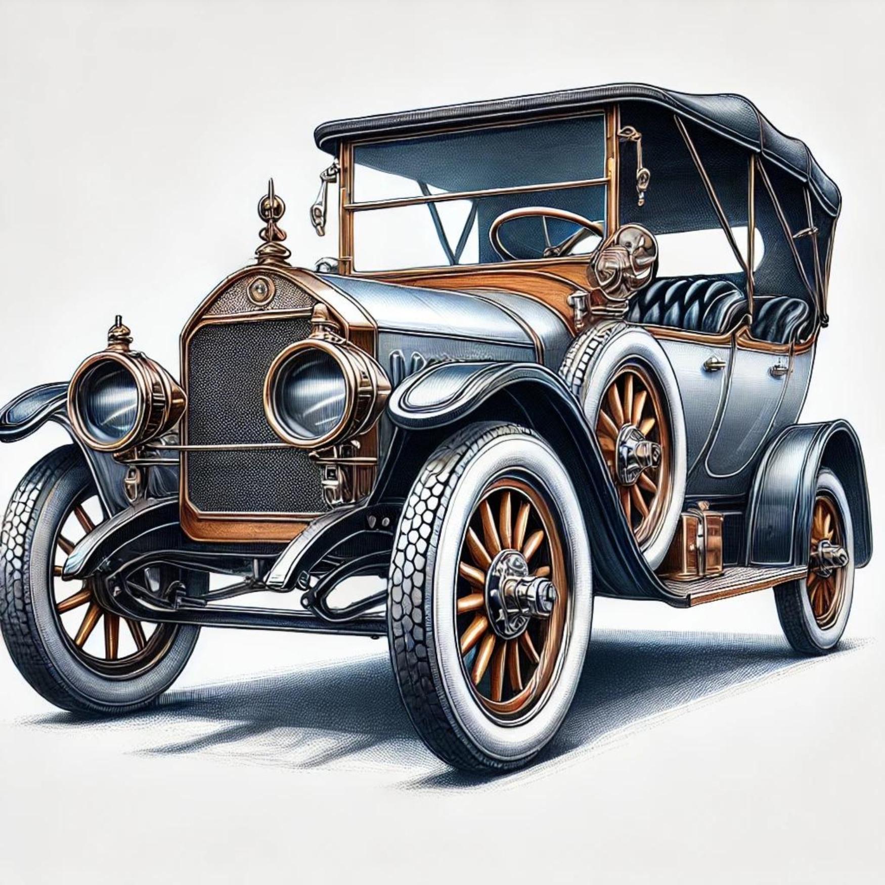 Retro Antique Cars Clipart Collection, Old Fashioned Images, Vintage ...