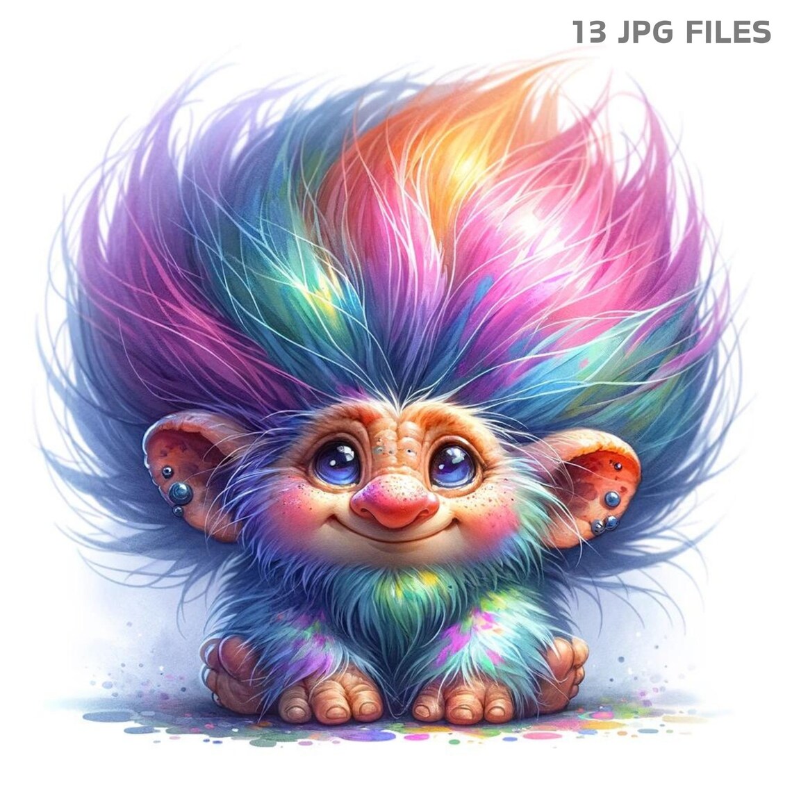Cute Trolls Clipart, Digital Download for Kids, Character Design, Ogre ...