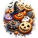 Spooky Halloween Cookies Clipart Set for Journaling, Instant Download ...