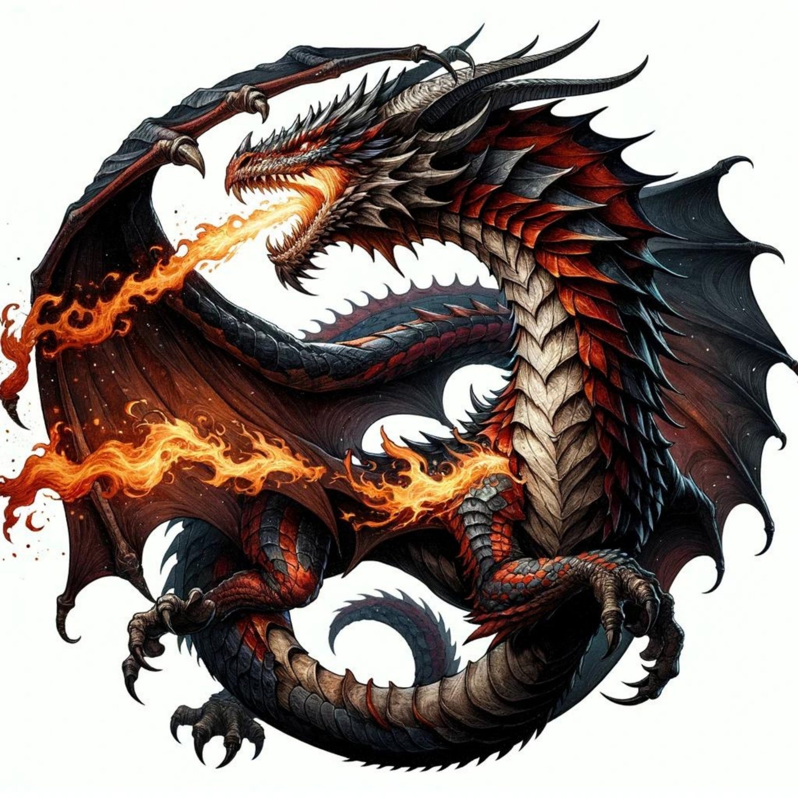 Medieval Dragon Art Ephemera Bundle, Commercial Use Clipart for ...