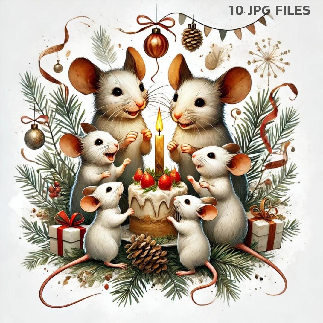 Mouse Family Clipart, Digital Crafting, Book Illustrations, Children ...