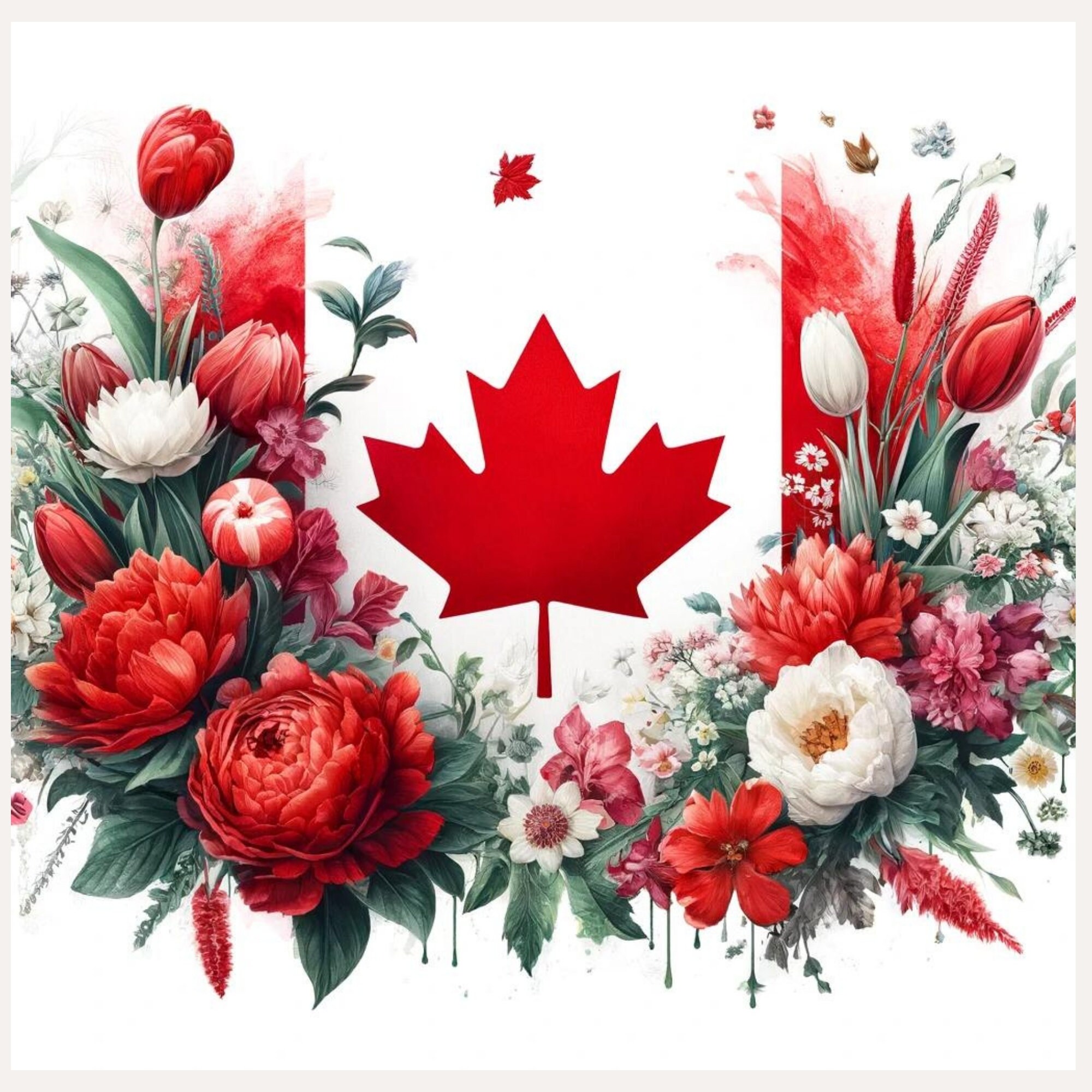 Canadian Flag Watercolor Clipart,instant Download for Digital Crafting ...