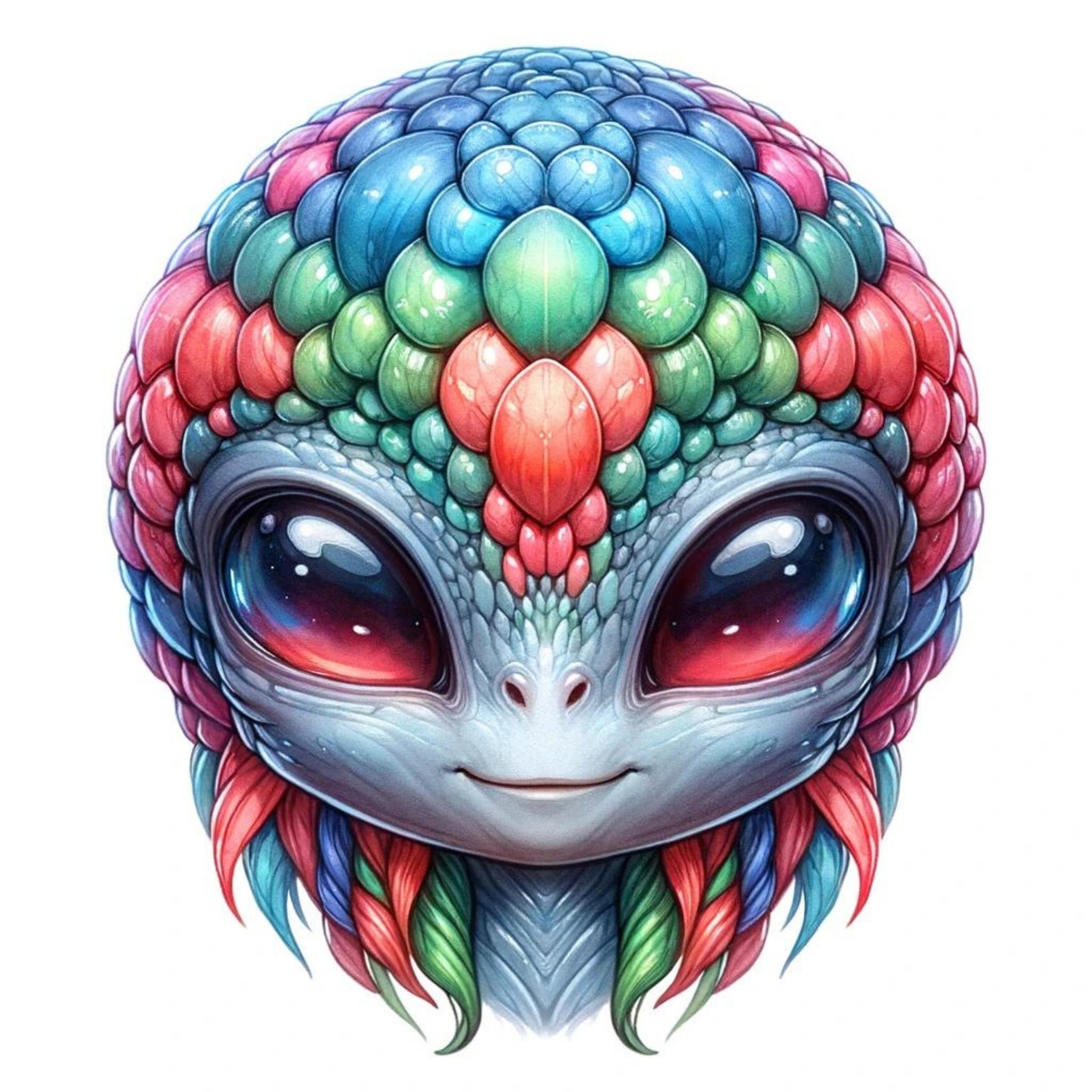 12 Funny Alien Head Clipart, Digital Downloads for Crafting Projects ...