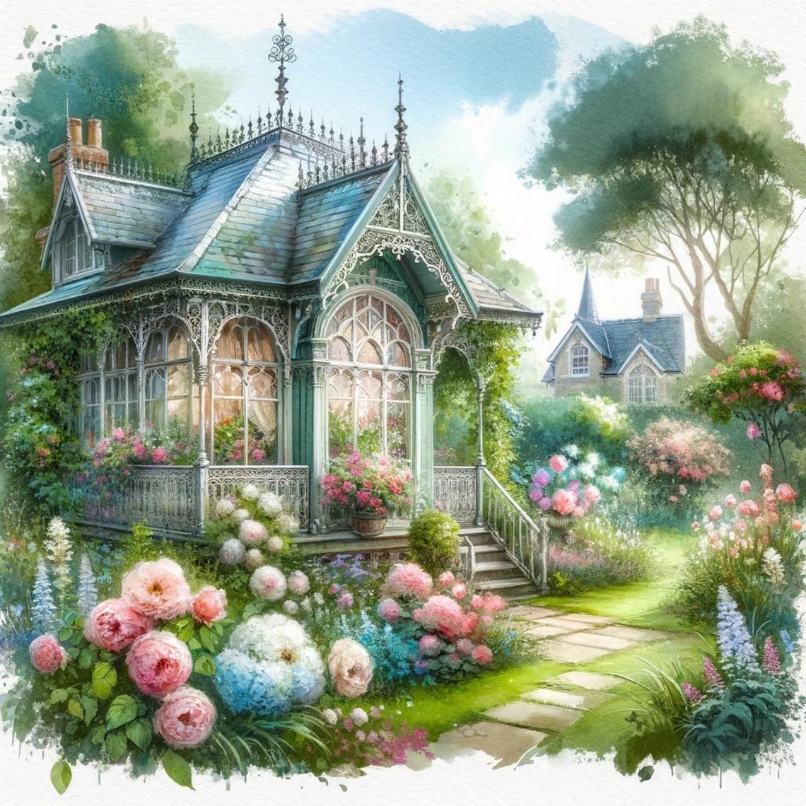 12 Shabby Chic Garden Journaling Pages,printable Design for ...