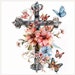12 Butterflies With Cross Clipart, Spring Butterfly Print and Cross Set ...