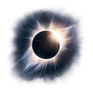 Total Solar Eclipse Clipart, Commercial Use, Paper Crafts, Digital ...