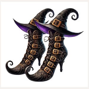 Magical Halloween Clipart Bundle, Watercolor Clipart Images, Witch's ...