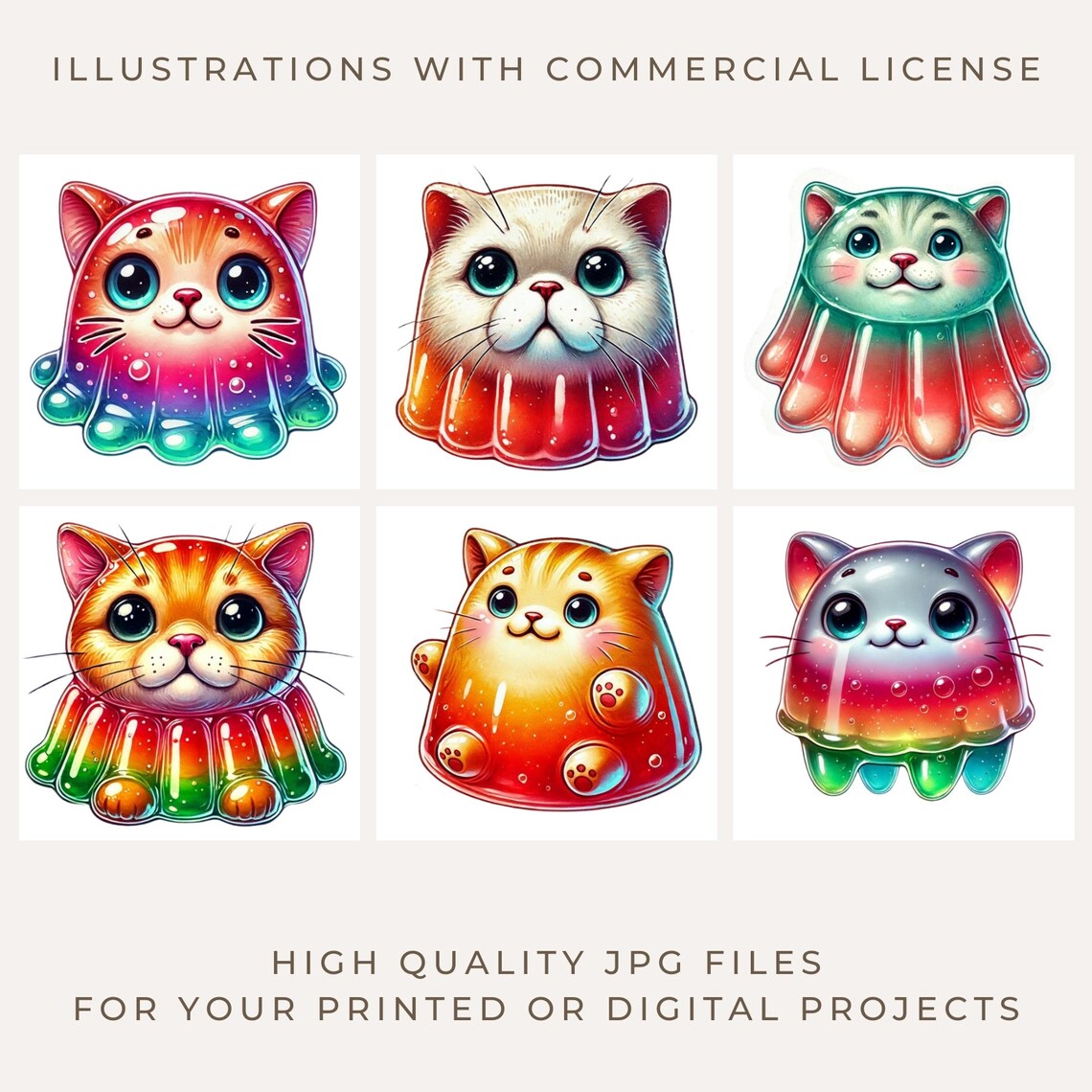 Funny Cats Watercolor Clipart Set,digital Crafting Scrapbook Images ...