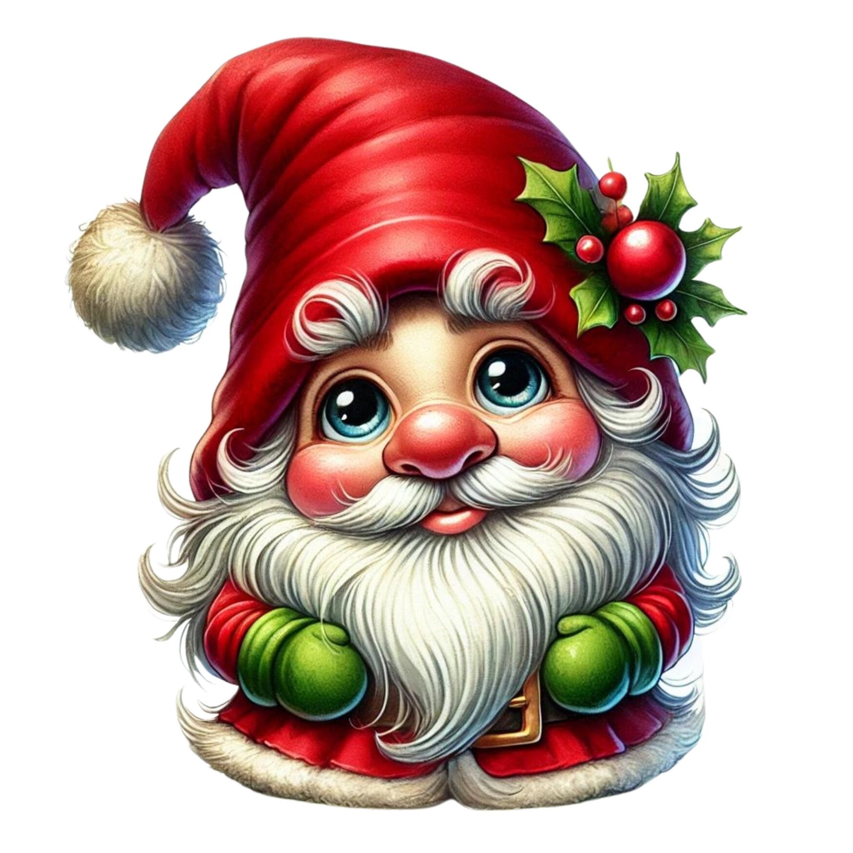 Holiday Gnome Clipart Images, Nordic Christmas Junk Journal, Digital ...