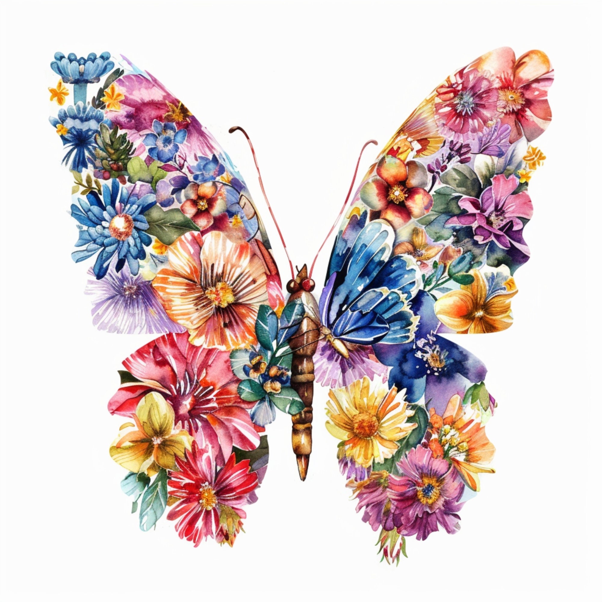 12 Spring Butterfly Clipart Set for Crafting and Digital Projects ...