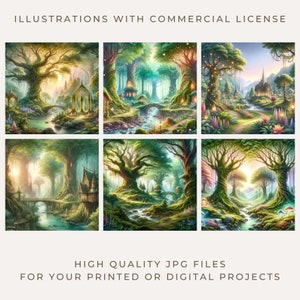 Enchanted Forest Digital Crafting Bundle, Watercolor Clipart ...