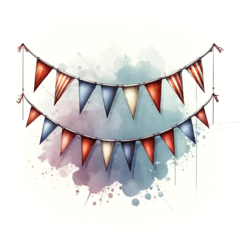 Party Bunting Clipart Bundle for Birthday Garlands and Invitations ...