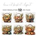 Autumn Harvest Watercolor Clipart Bundle, Digital Crafting, Vintage ...