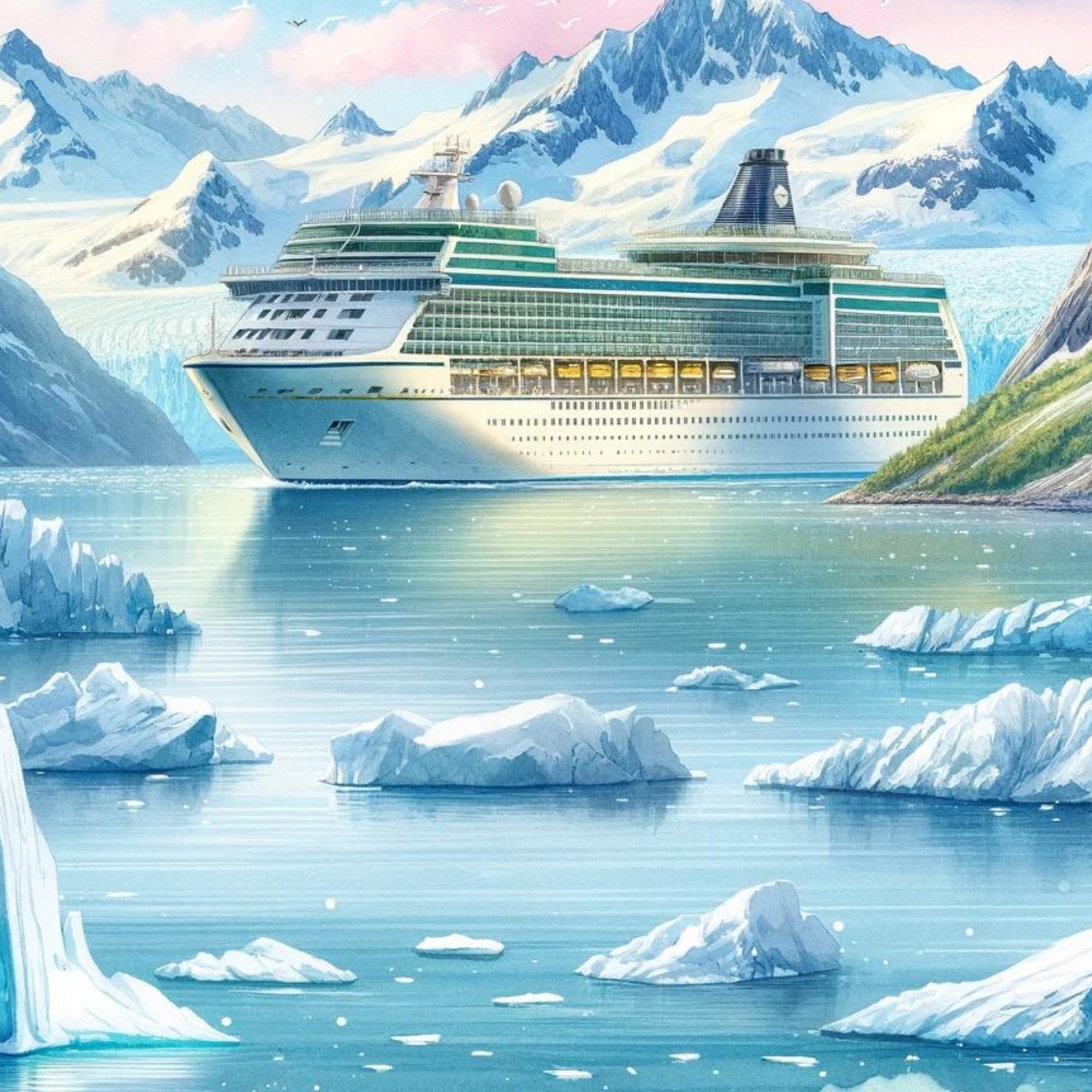 Alaska Cruise Landscape Digital Clipart Bundle, Instant Download for ...