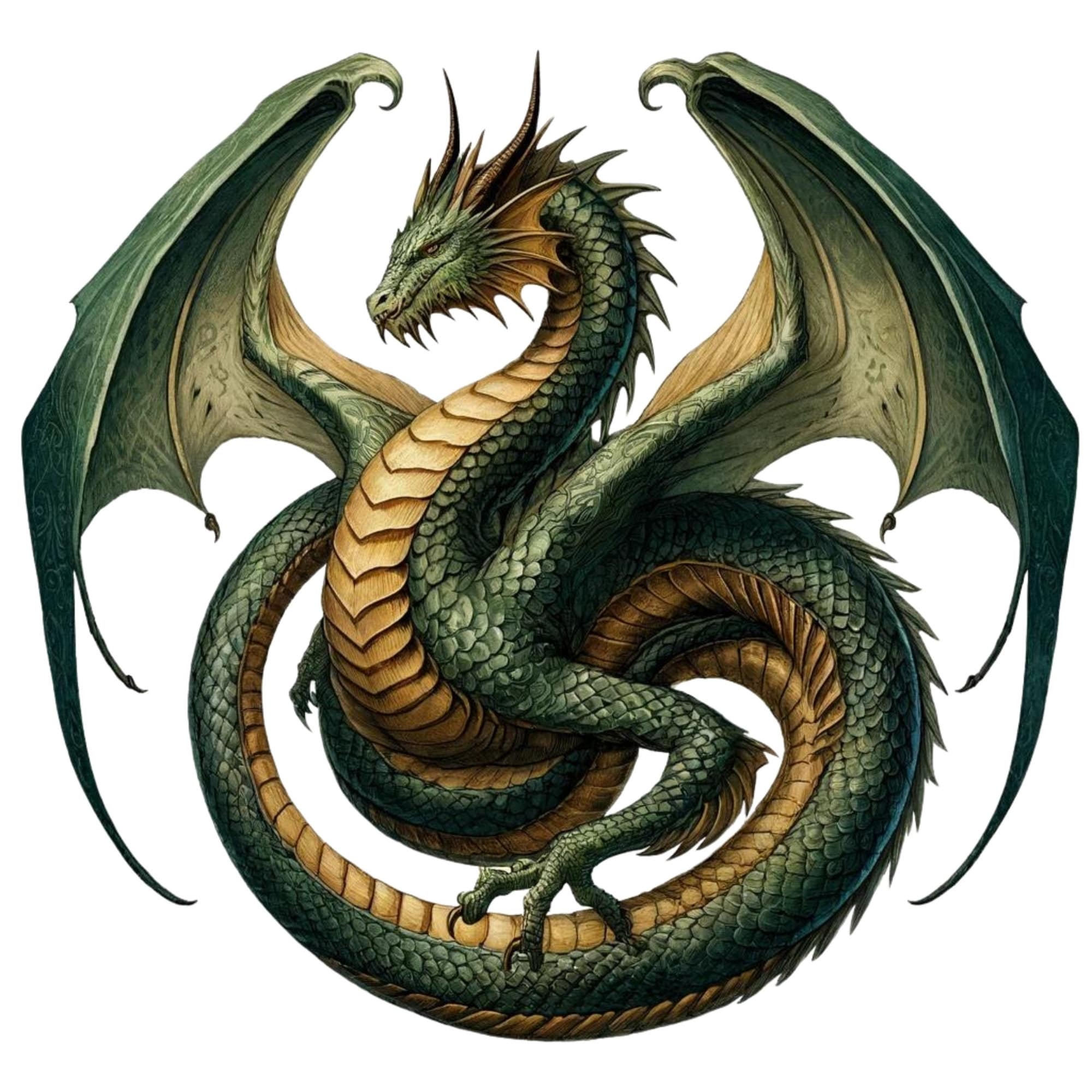 Medieval Dragon Art Ephemera Bundle, Commercial Use Clipart for ...