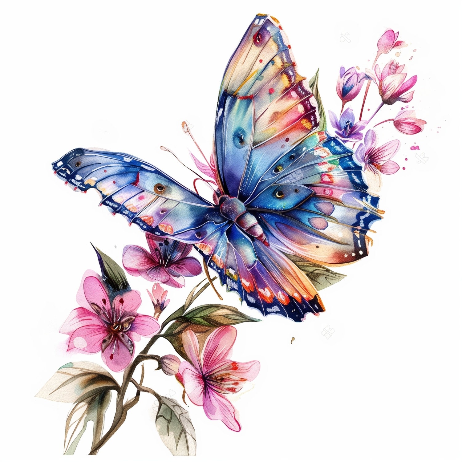 11 Printable Butterflies Collection Digital Art for Scrapbooking ...