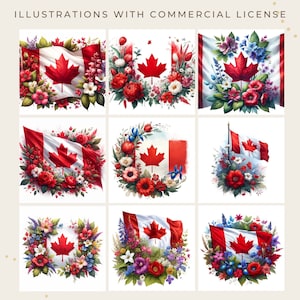 Canadian Flag Watercolor Clipart,instant Download for Digital Crafting ...