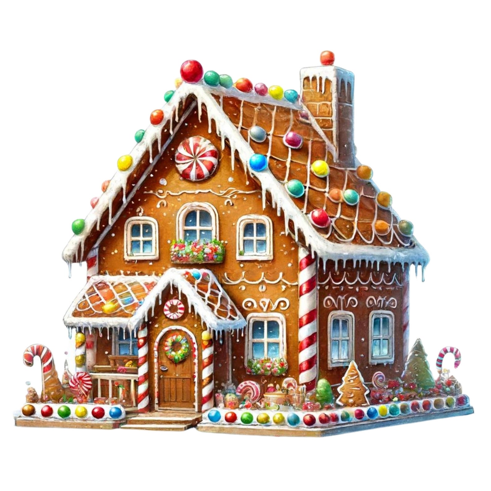 Gingerbread House Clipart Set, Christmas Graphics for Digital Crafting ...