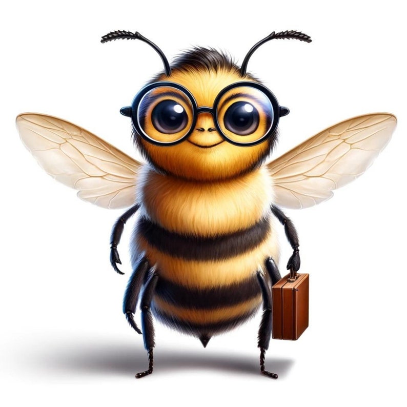 Funny Honey Bee Clipart Collection for Junk Journals, Instant Download ...