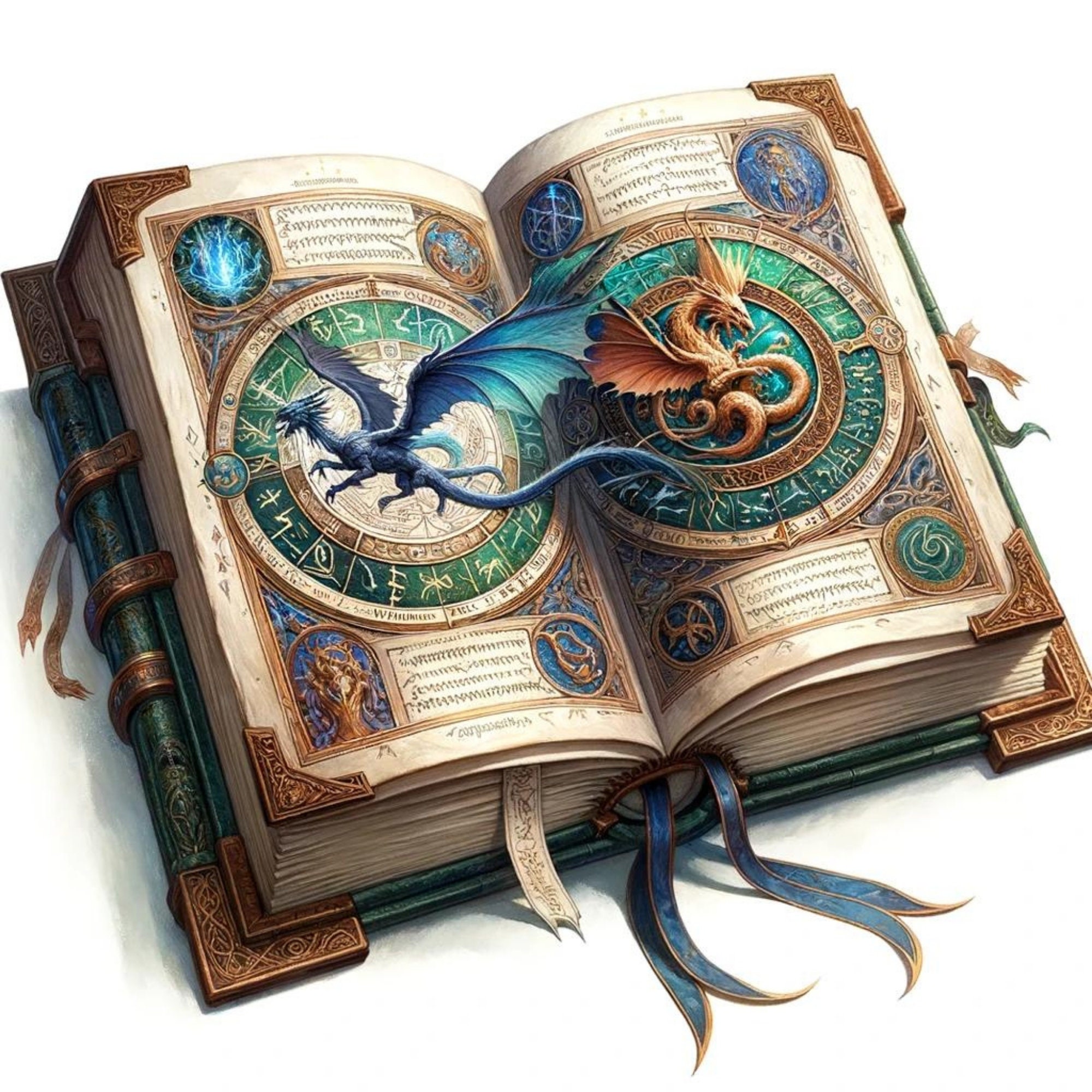 Fantasy Book Clipart Set, Digital Crafting Images for Collage ...