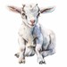 Watercolor Clipart Cute Goat Instant Download JPG Files for Farm Life ...