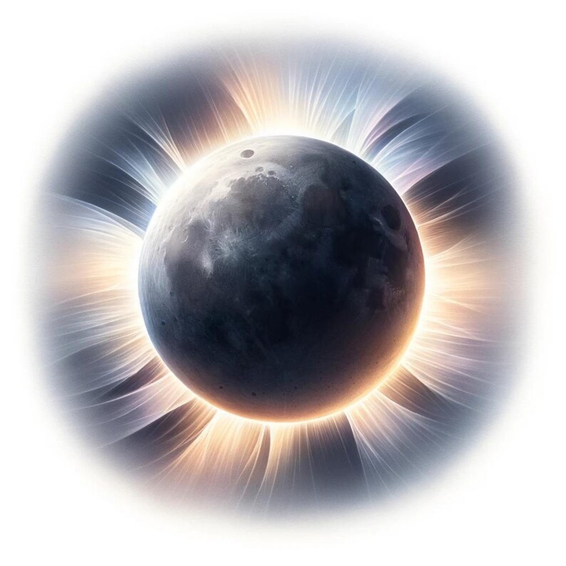 Total Solar Eclipse Clipart, Commercial Use, Paper Crafts, Digital ...