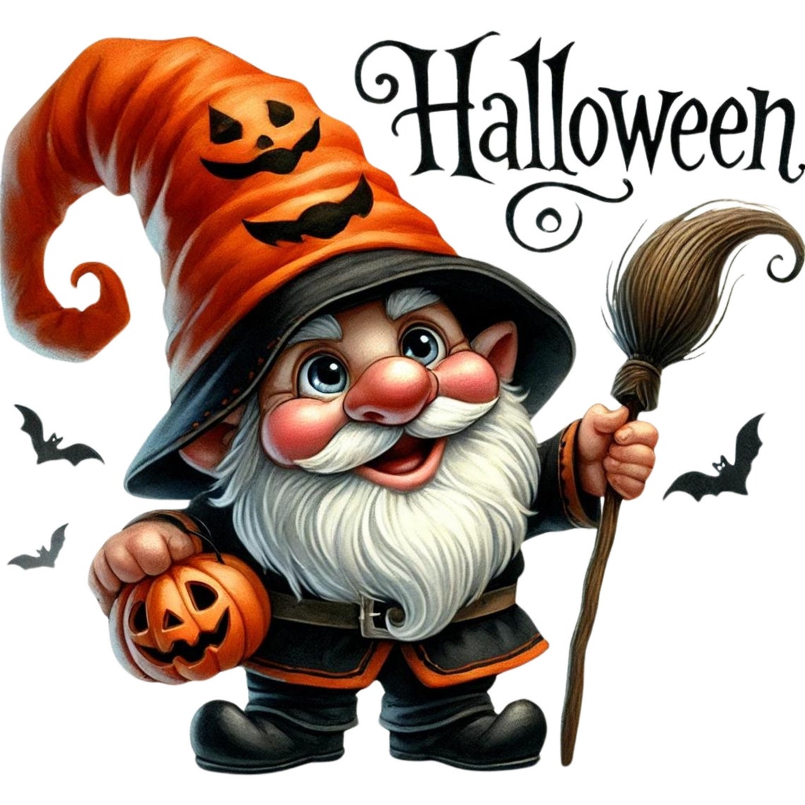Halloween Gnome Stickers Digital Clipart Images for Junk Journals ...
