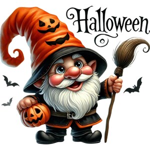 Halloween Gnome Stickers Digital Clipart Images for Junk Journals ...