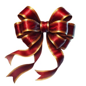 Christmas Coquette Bow Clipart Set, Digital Download for Scrapbooking ...