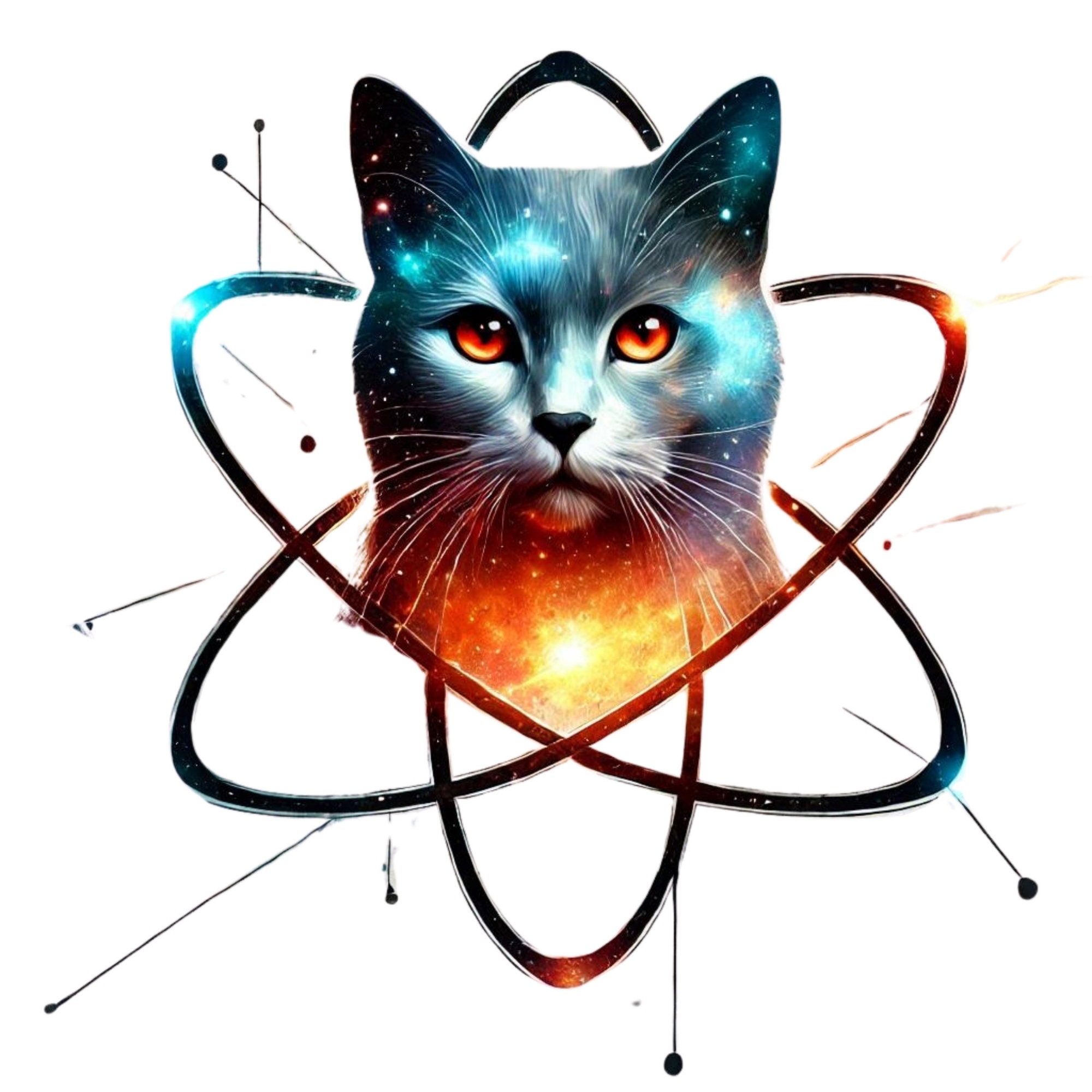 Atomic Cat Clipart Bundle, Digital Crafting & Scrapbook Images, Cute ...