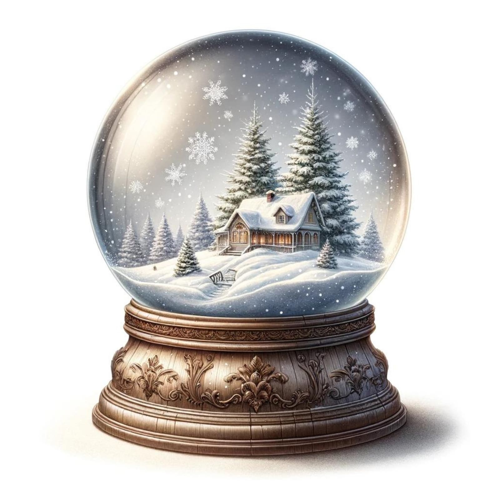 Snow Globe Clipart, Winter Clipart, Merry Christmas Printables, Winter ...
