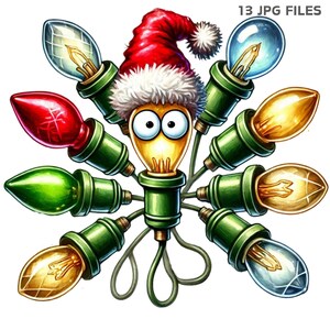 Funny Christmas Lights for Sublimation Design, Digital Download for ...