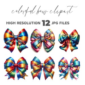 Colorful Bow Clipart Bundle for Junk Journals & Digital Crafting ...