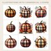 Plaid Pumpkin Clipart, High Resolution Digital Downloads for Fall ...